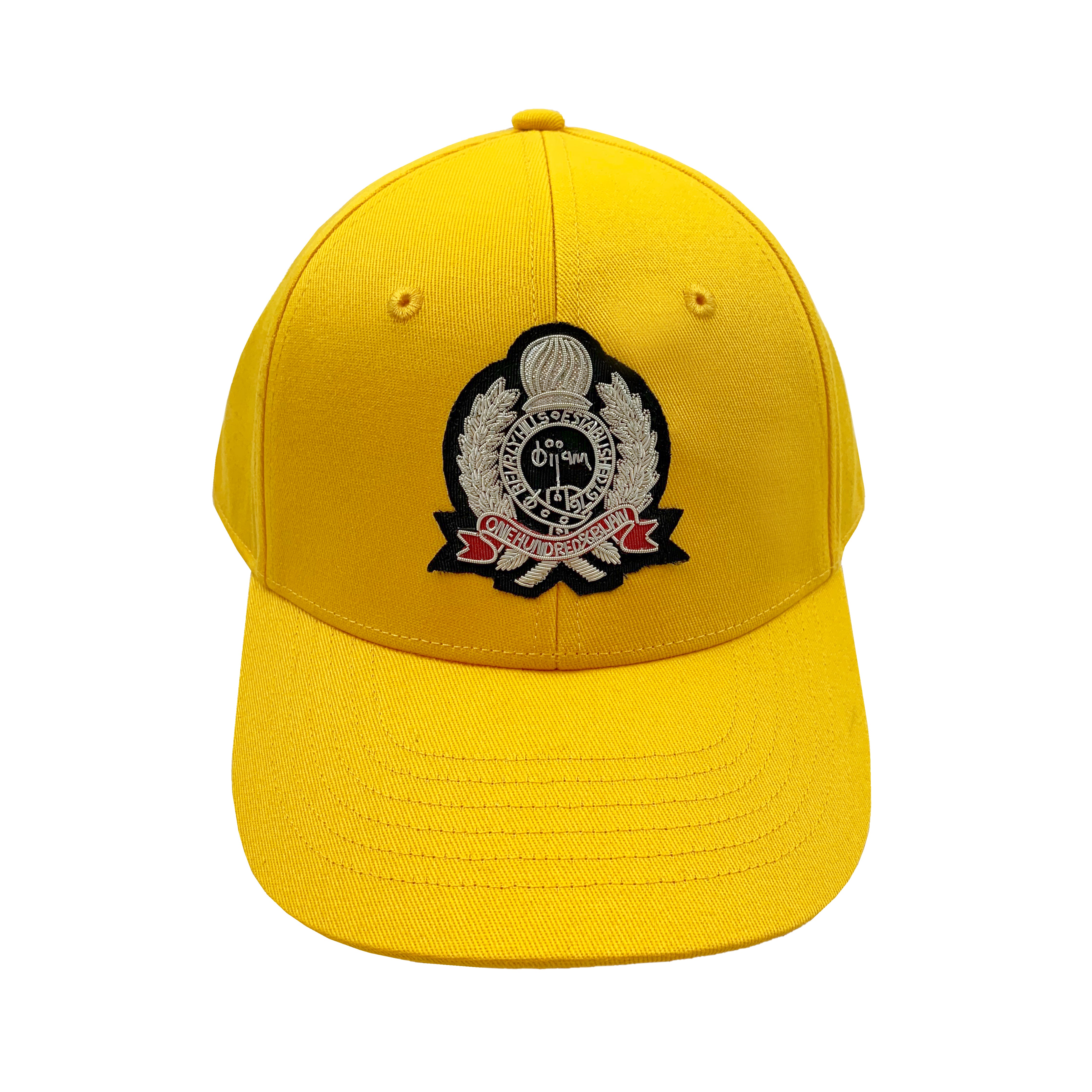 Bijan Yellow with Silver Crest Cap – House of Bijan