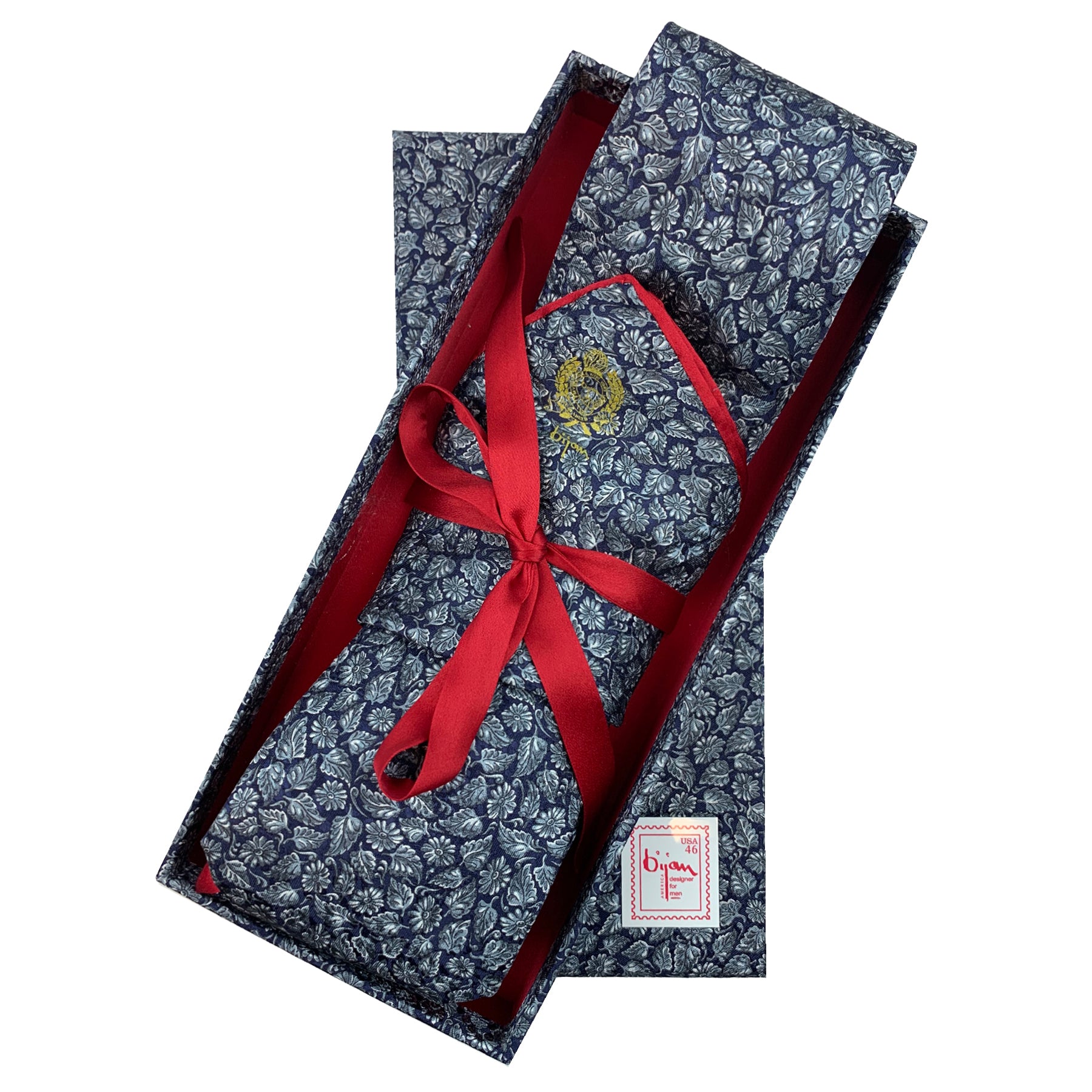 Bijan Print Pure Silk Tie Set – House of Bijan