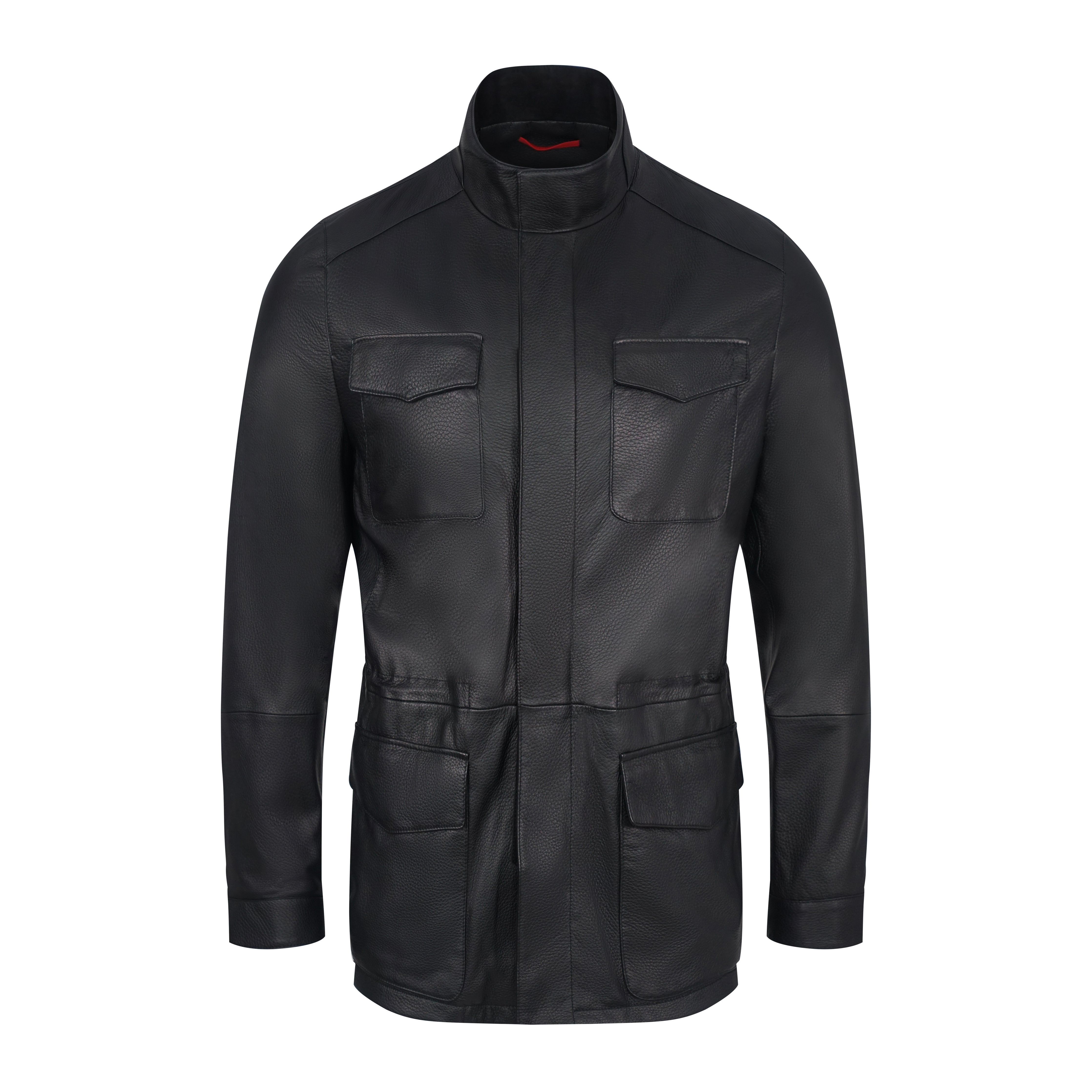 Black Leather Safari Style Jacket – House of Bijan