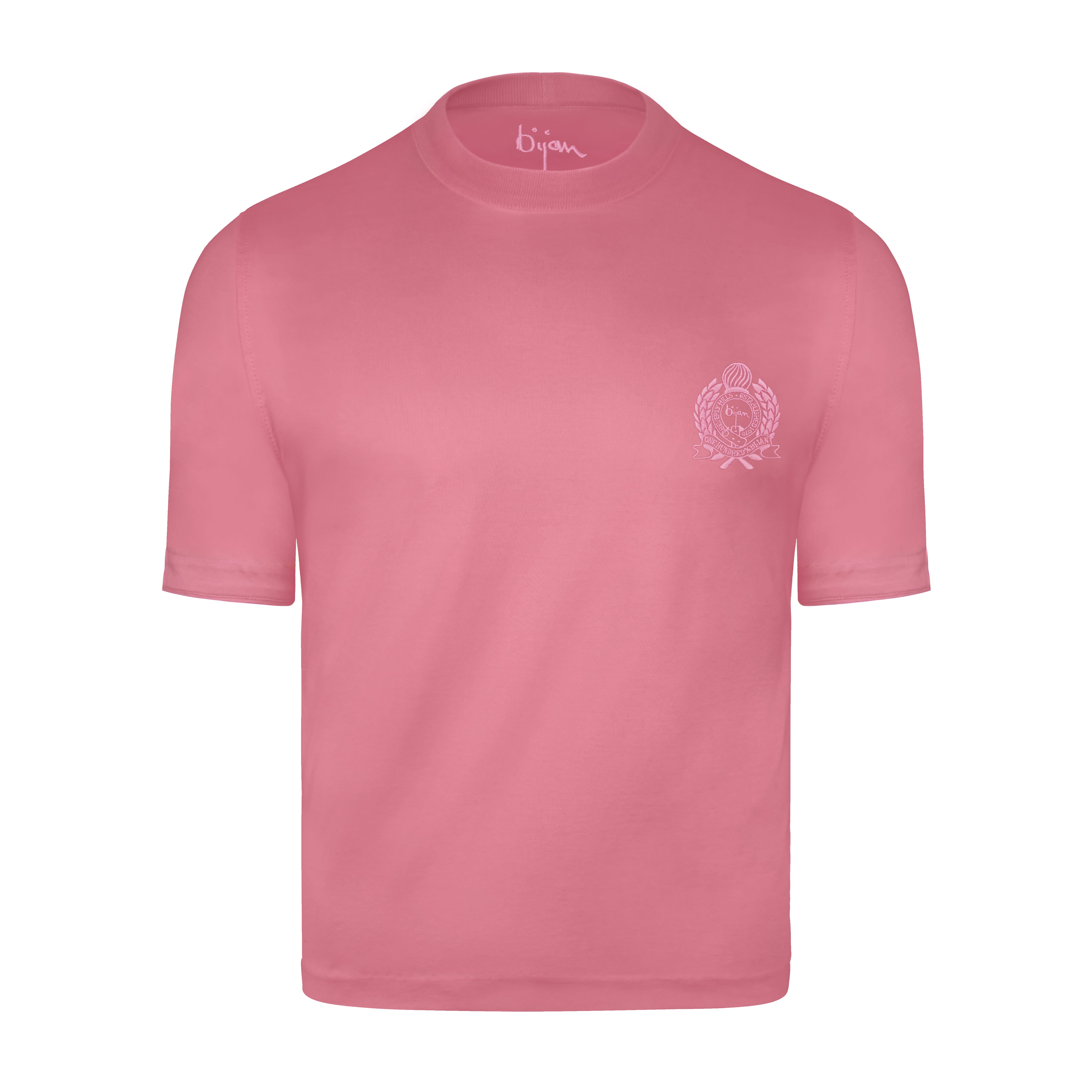 Pink with Pink Crest Short Sleeve T-Shirt – House of Bijan
