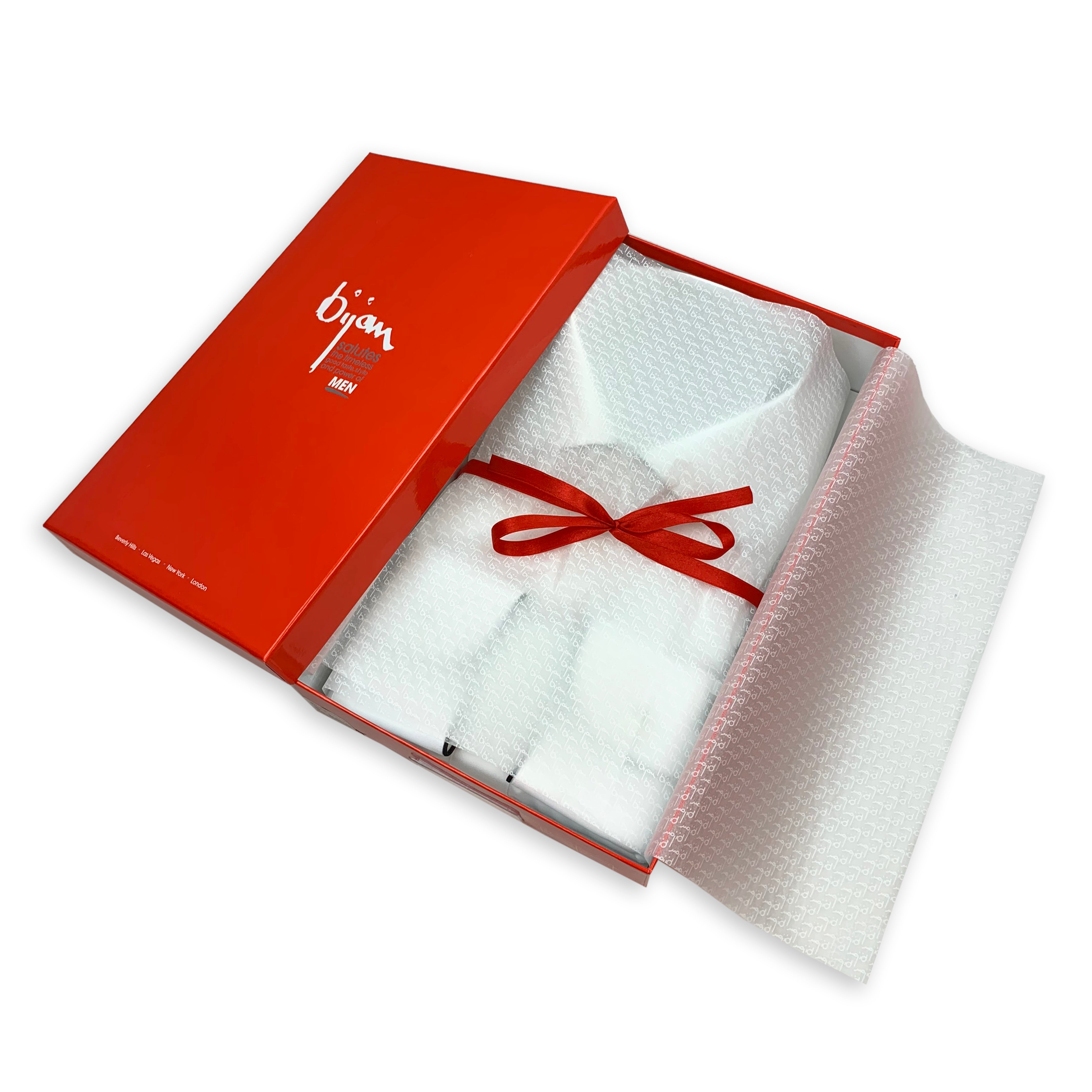 Dress Shirt with Bijan Yellow Piping Detail – House of Bijan