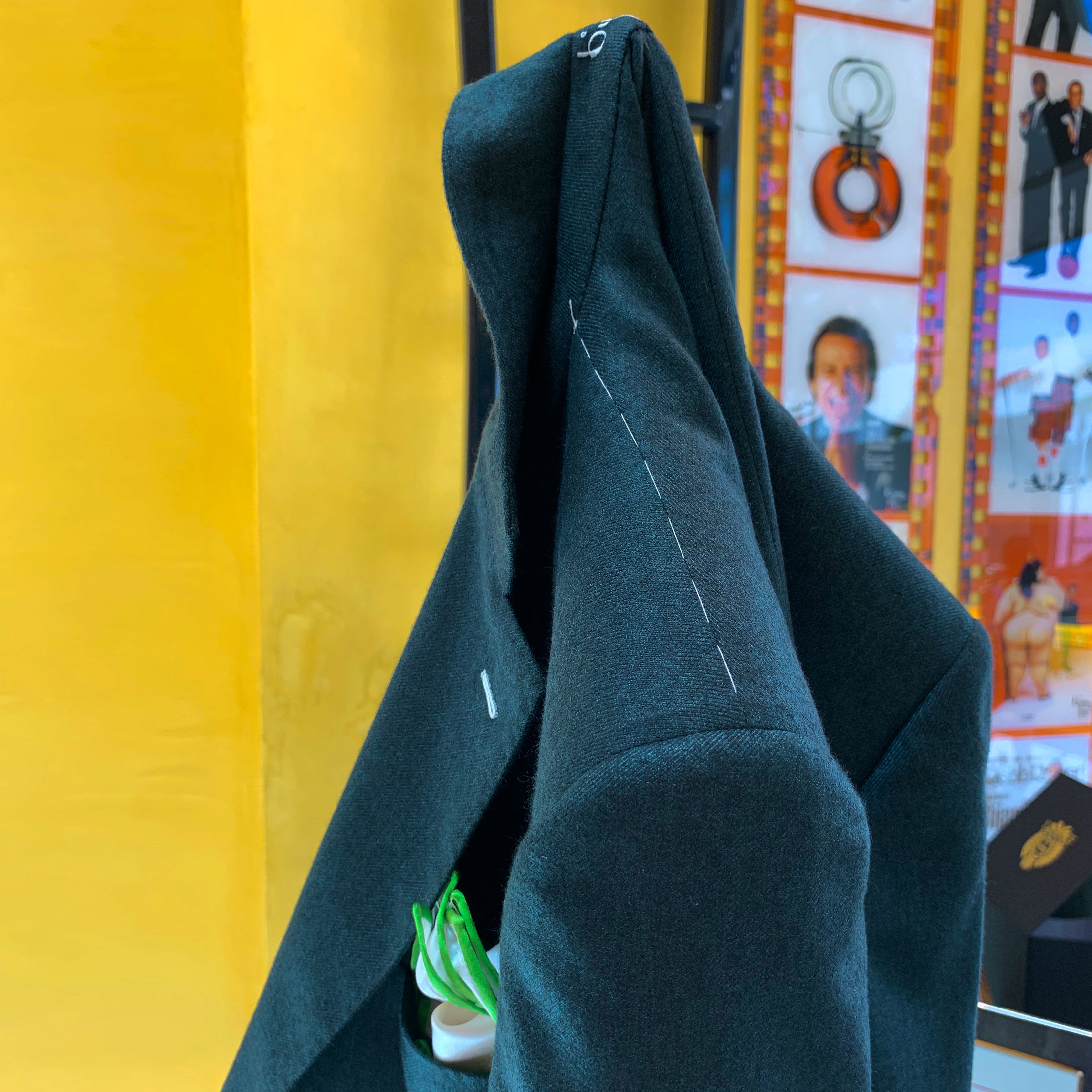 Special Order Dark Green Cashmere Jacket – House of Bijan