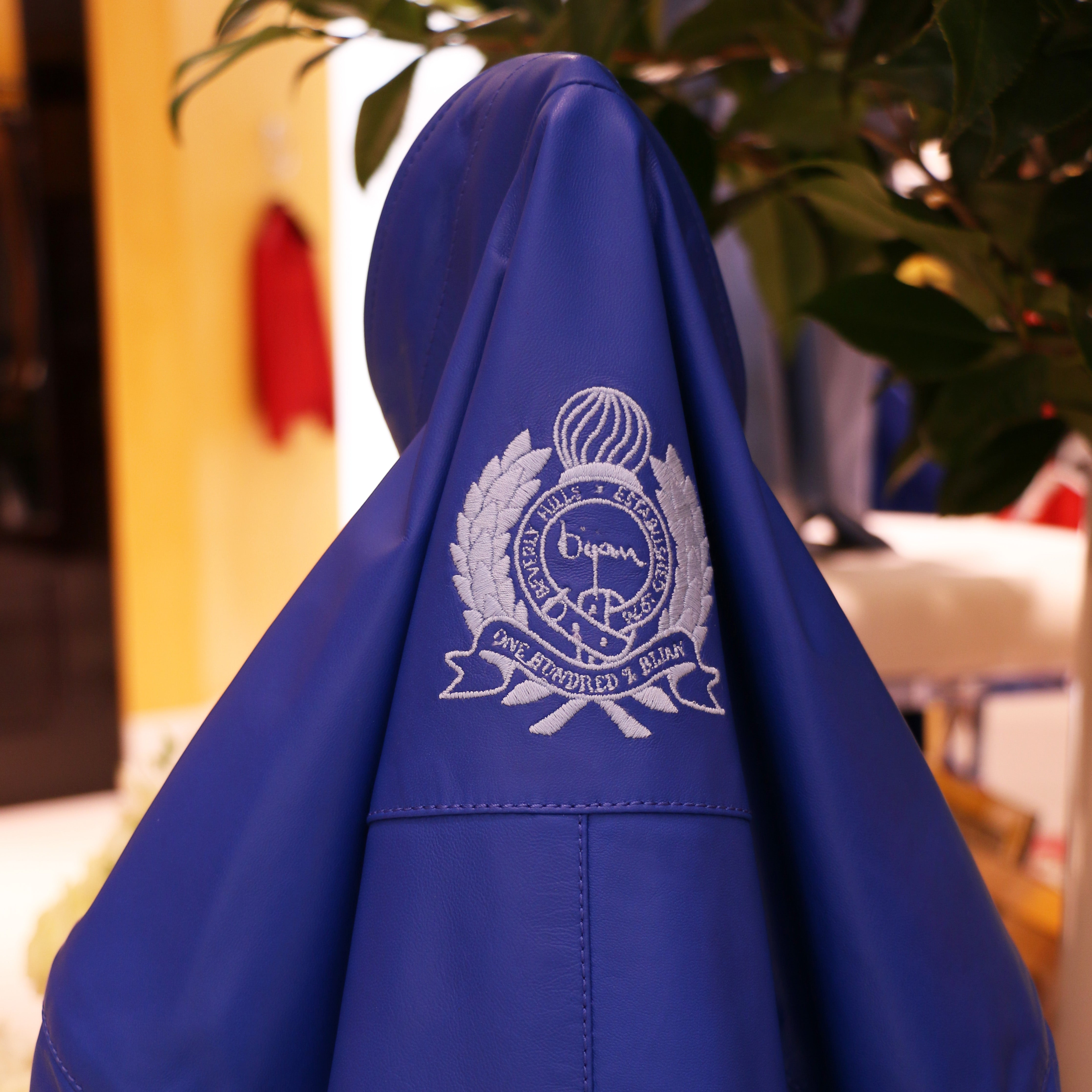 Special Order French Blue Reversible Leather Jacket – House of Bijan