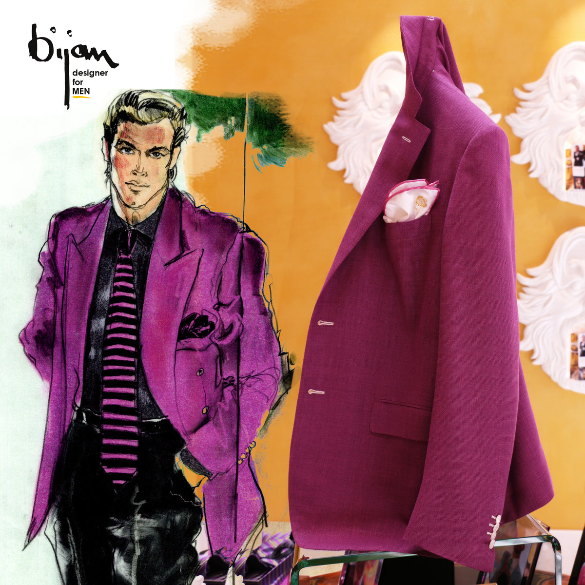 Special Order Fuchsia Wool Sport Jacket – House of Bijan