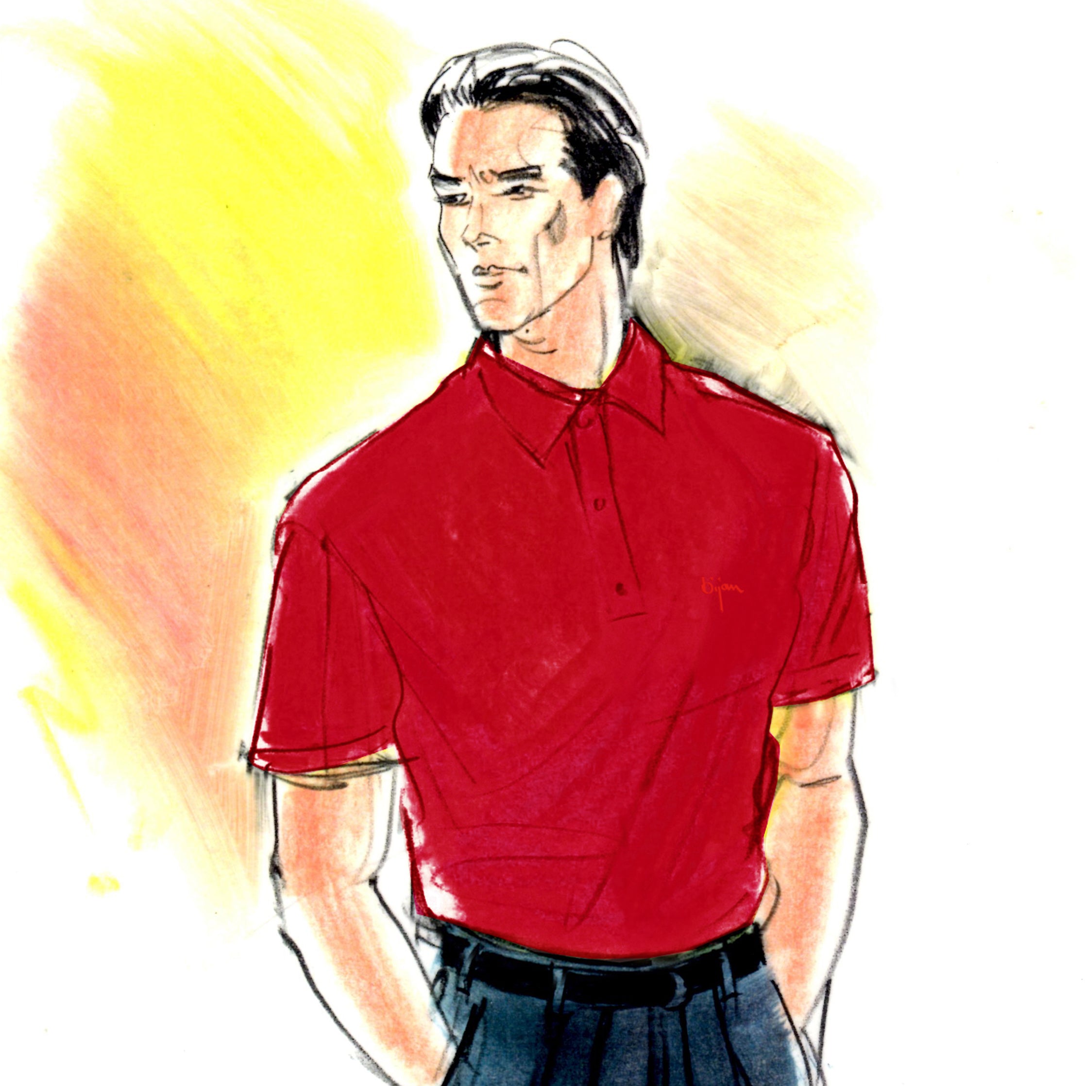 Short Sleeve Pure Silk Polo Shirt – House of Bijan